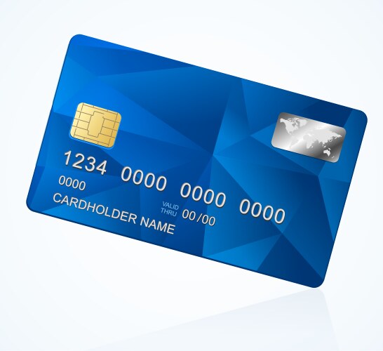 Blue credit card Royalty Free Vector Image - VectorStock