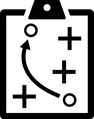 Tactical plan icon Royalty Free Vector Image - VectorStock