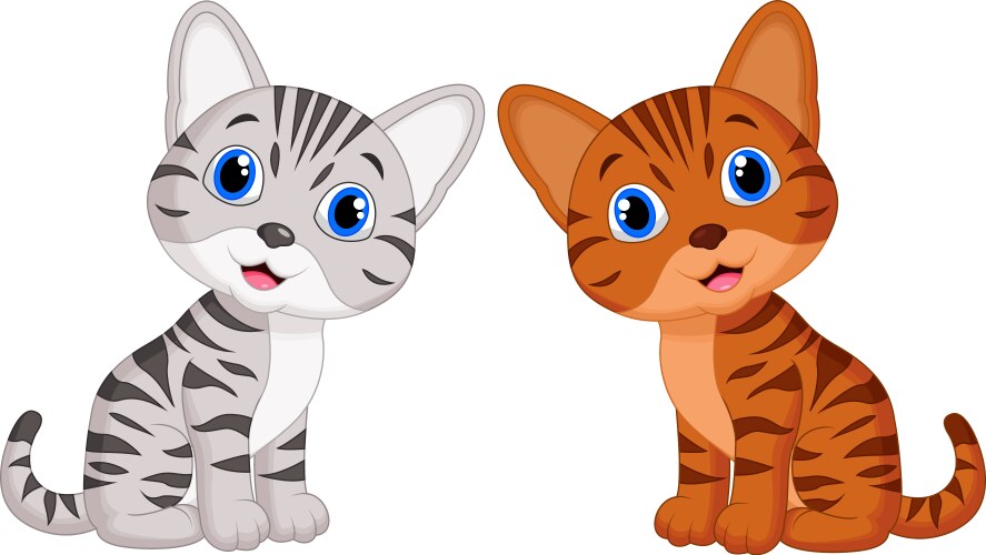 Cute cat cartoon Royalty Free Vector Image - VectorStock