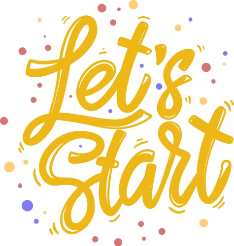 Lets go Royalty Free Vector Image - VectorStock