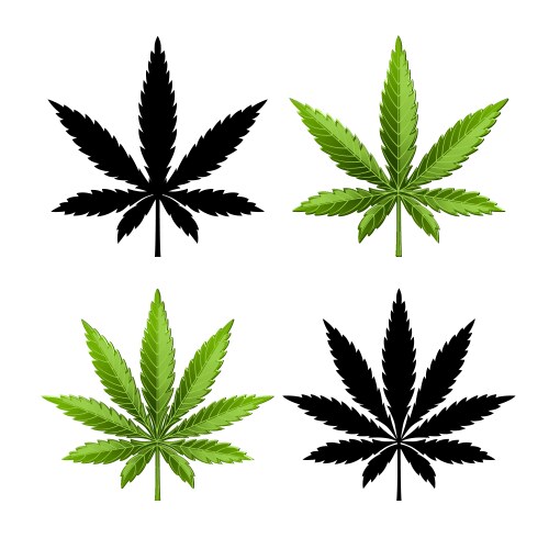 Seamless pattern marijuana leaf weed pixel art Vector Image
