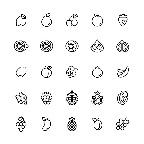 Fruits Outlines Vector Images (over 120,000)