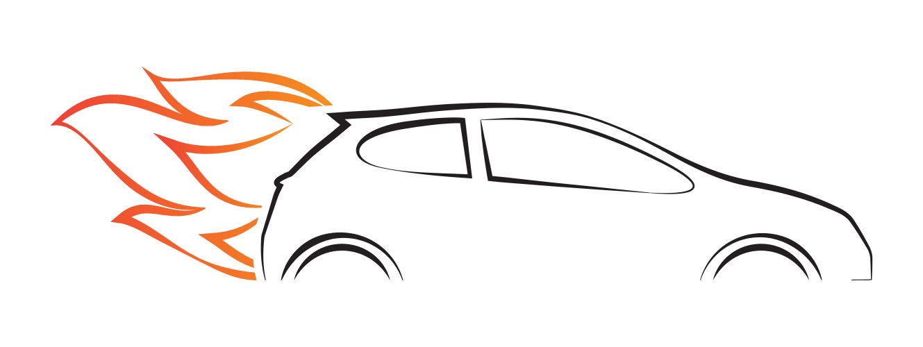 Car fire logo Royalty Free Vector Image - VectorStock