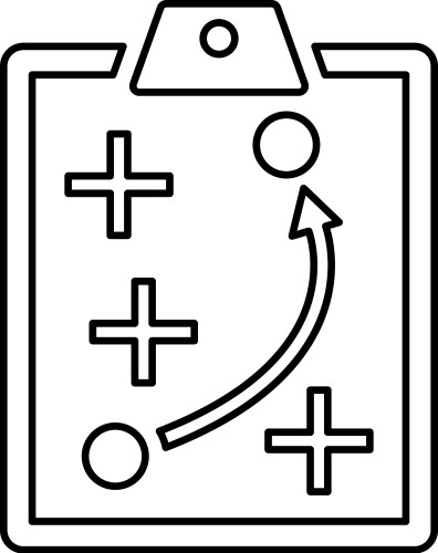 Tactical plan icon Royalty Free Vector Image - VectorStock