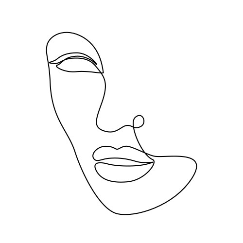 Continuous Line Abstract Face Vector Images (over 8,800)