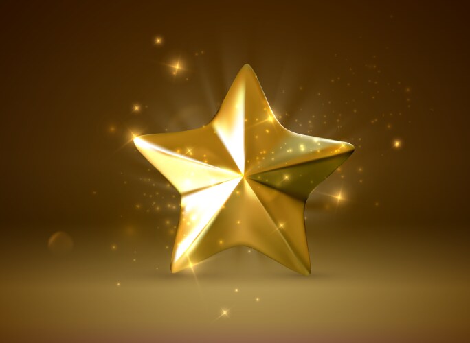 Gold star Royalty Free Vector Image - VectorStock