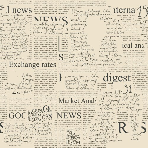 Newspaper seamless pattern with old vintage Vector Image