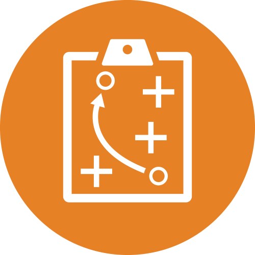 Tactical plan icon Royalty Free Vector Image - VectorStock