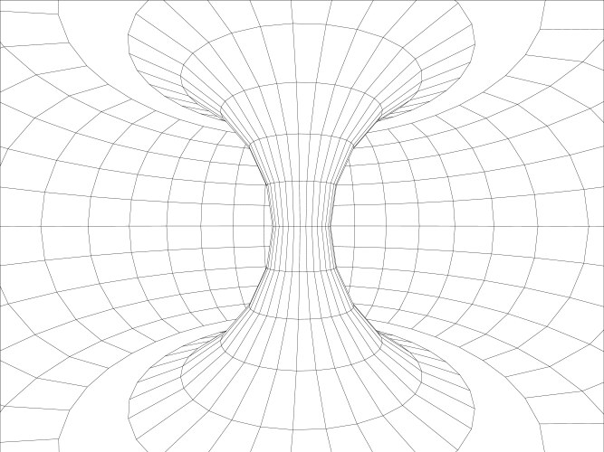 White torus and sphere with black grid Royalty Free Vector