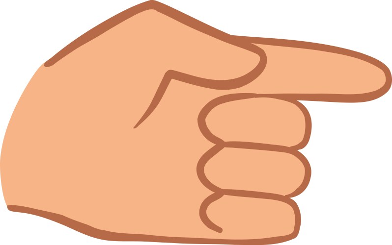 Cartoon hand different gesture pointing Royalty Free Vector