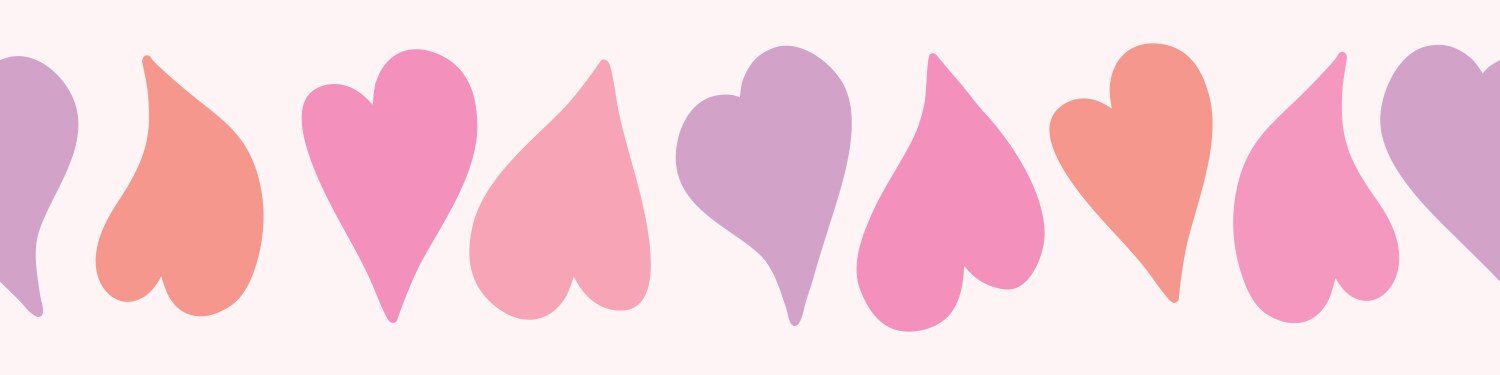 Heart pattern banner background seamless repeat Vector Image