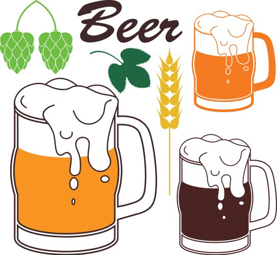 Cartoon beer Royalty Free Vector Image - VectorStock
