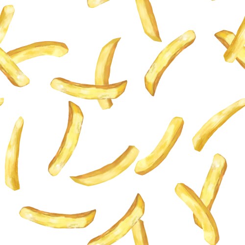 Falling french fries seamless pattern Royalty Free Vector
