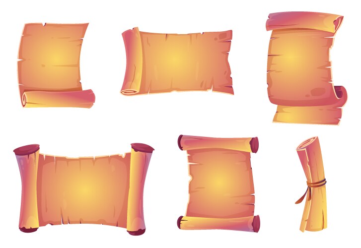 Old paper or parchment scroll ancient papyrus Vector Image