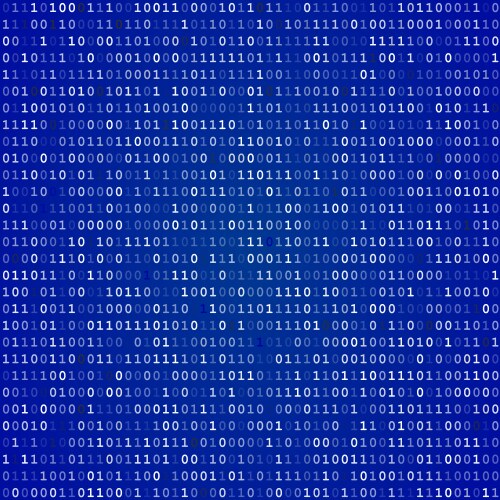 Blue binary computer code background Royalty Free Vector