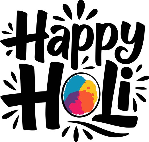 Happy Holi Typography - Festive Celebration – Royalty-Free Vector ...