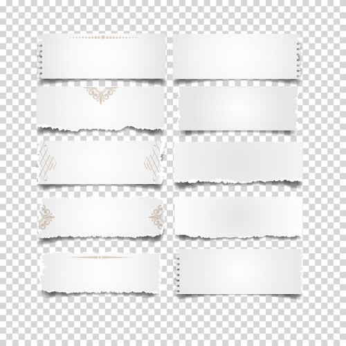 Blank old photo frames isolated on transparent Vector Image