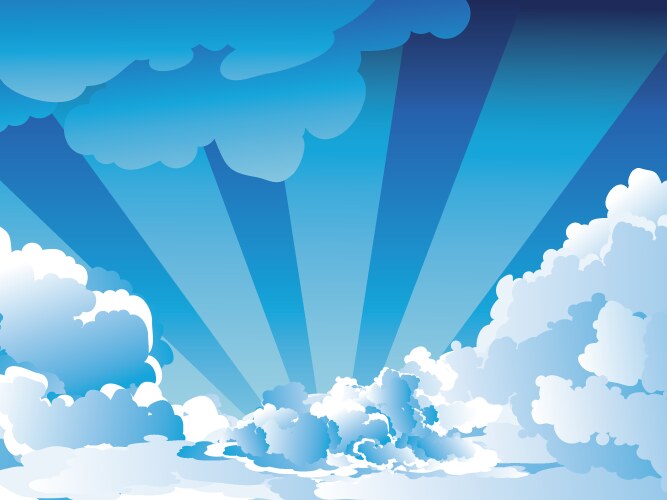 Morning sky Royalty Free Vector Image - VectorStock