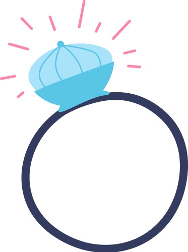 Two hands marriage proposal with ring Royalty Free Vector