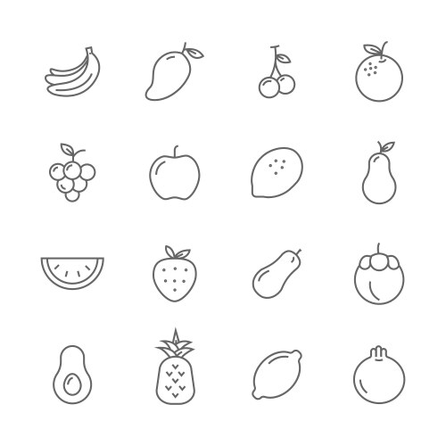 Fruits Outlines Vector Images (over 120,000)