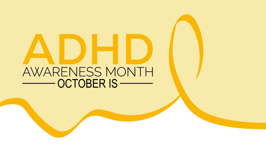 Adhd awareness month Royalty Free Vector Image
