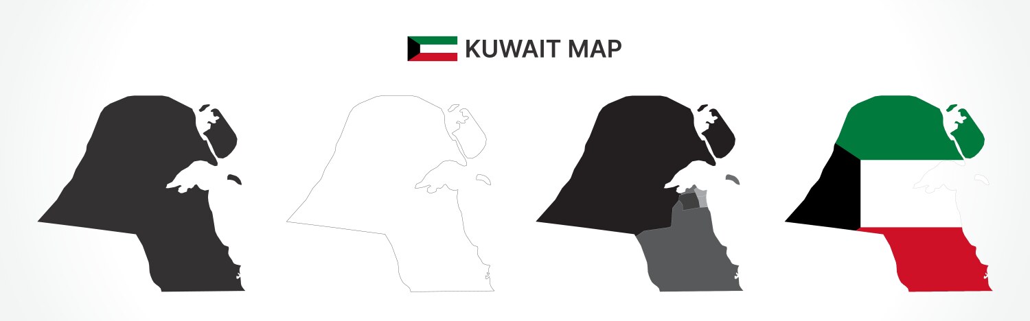 Kuwait Map Outline Vector Images (over 370)