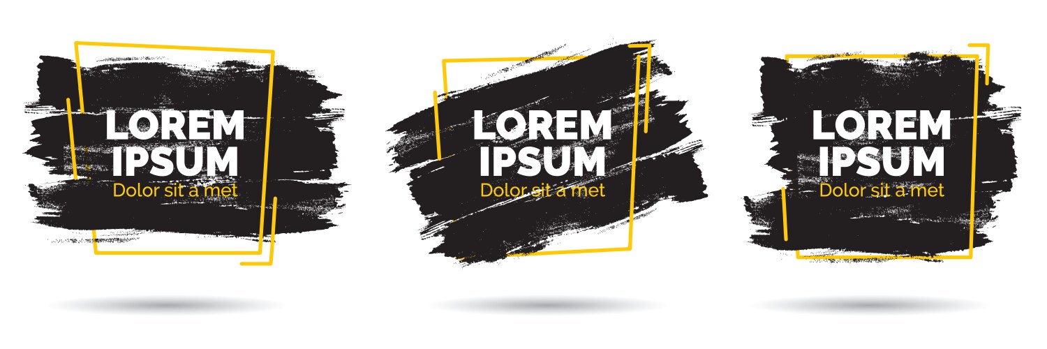 Modern banner design set black and white Vector Image