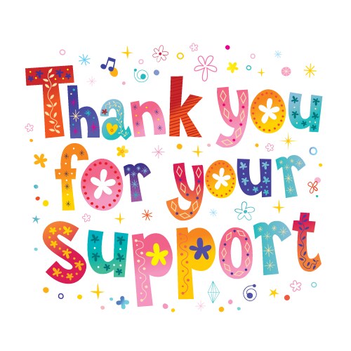 Thank you so much cute greeting card Royalty Free Vector