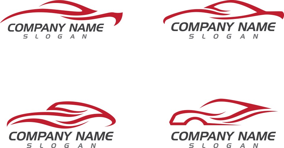 Calligraphic car logos Royalty Free Vector Image