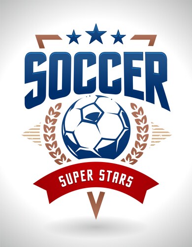 Soccer college logo Royalty Free Vector Image - VectorStock