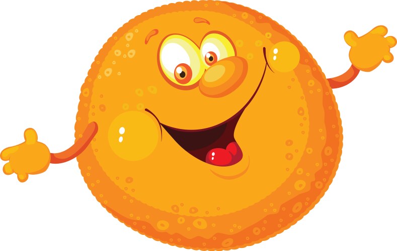 Orange cartoon Royalty Free Vector Image - VectorStock