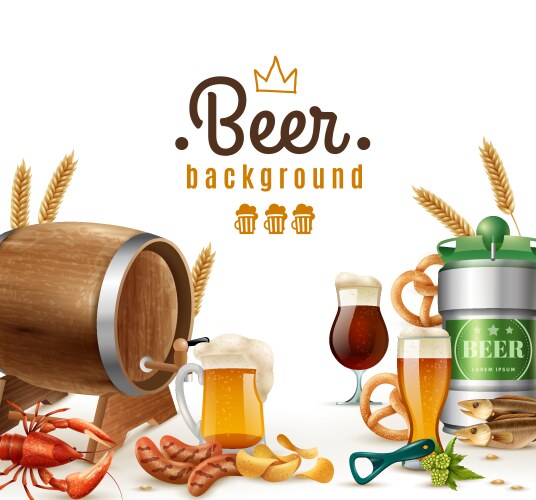 Retro beer background Royalty Free Vector Image