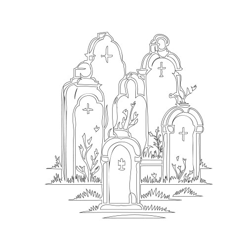Tomb Sketch Vector Images (over 1,400)