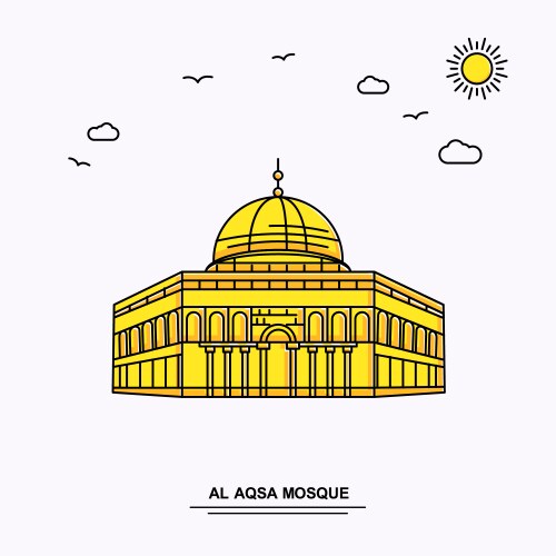 Al-Aqsa Mosque Sketch – Royalty-Free Vector | VectorStock