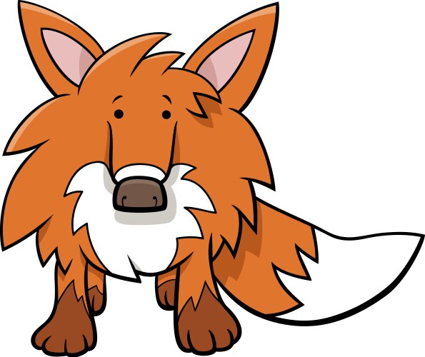 Wild fox cartoon Royalty Free Vector Image - VectorStock