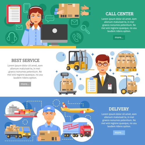 Warehouse and merchandise logistics Royalty Free Vector