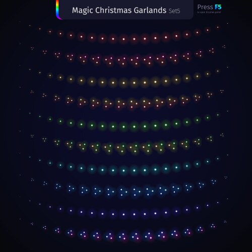 Magic christmas lights Royalty Free Vector Image