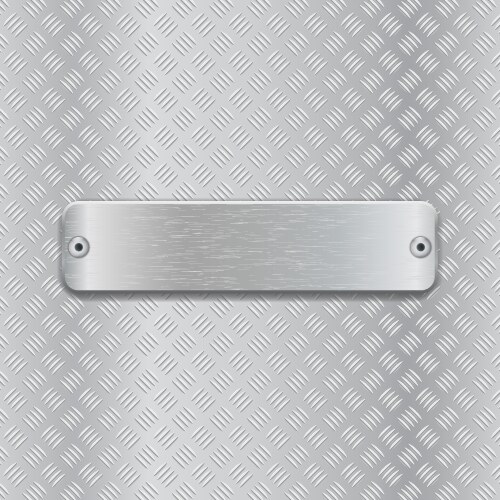 Metal plate Royalty Free Vector Image - VectorStock
