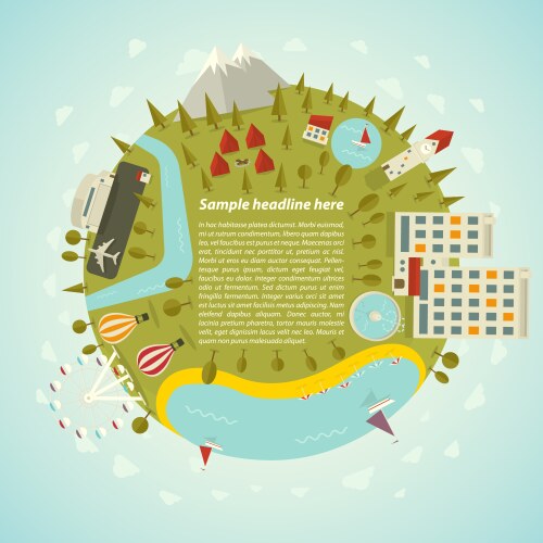 Map of resort town Royalty Free Vector Image - VectorStock