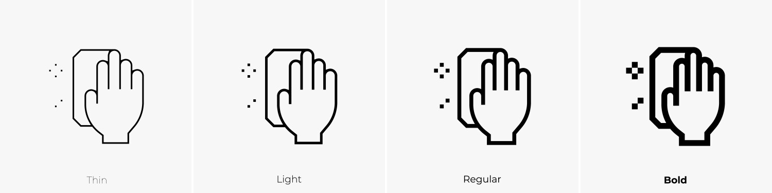 Dust icon thin light regular and bold style Vector Image