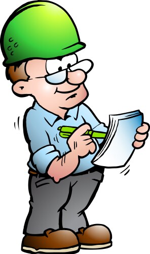 Cartoon construction worker Royalty Free Vector Image