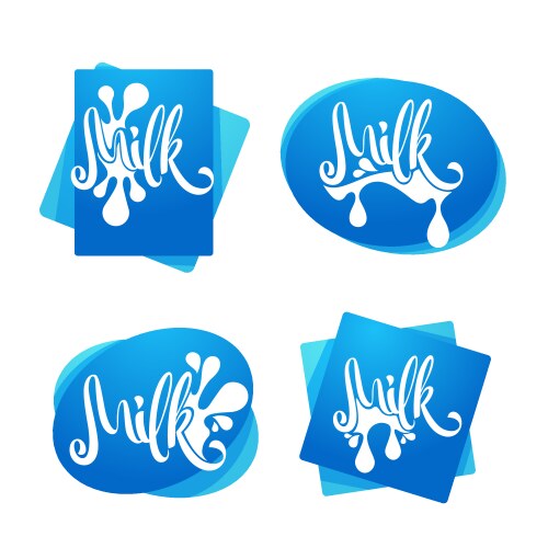 Milk logo Royalty Free Vector Image - VectorStock