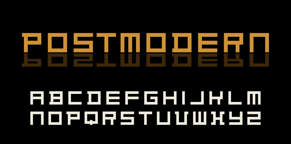 Alphabet font modern design Royalty Free Vector Image