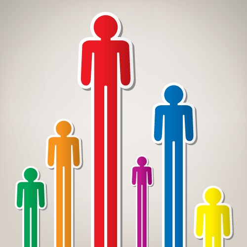 People cartoon symbols Royalty Free Vector Image
