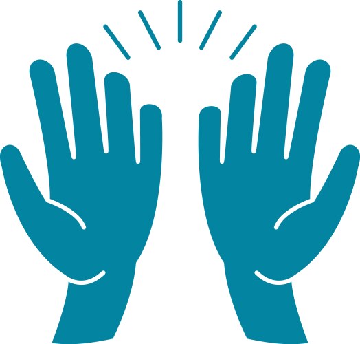 High five hands two giving Royalty Free Vector Image