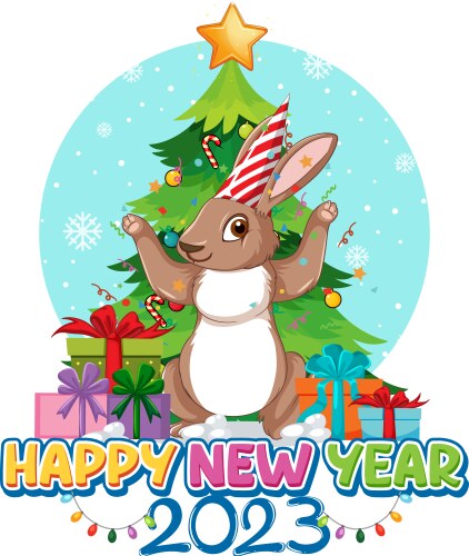 Rabbit cartoon posing with blank sign Royalty Free Vector