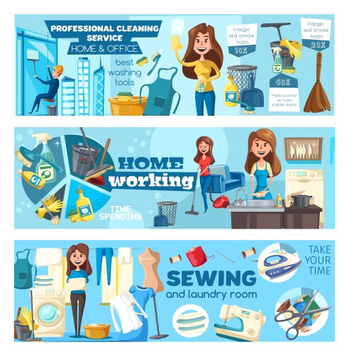Cleaning service infographics Royalty Free Vector Image