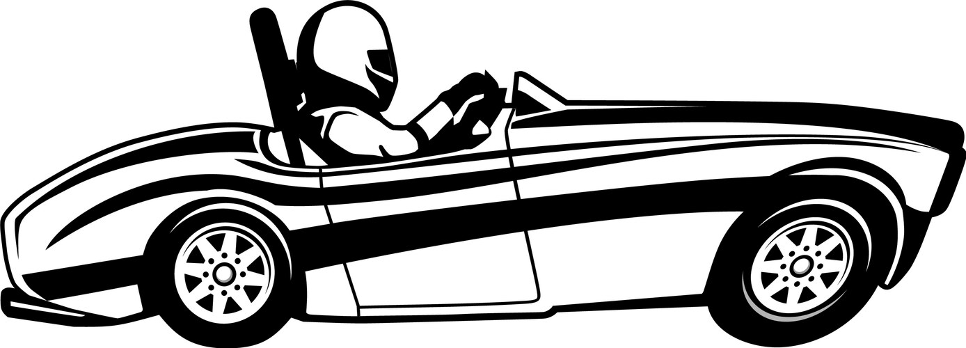 Classic cars racing series logo design Royalty Free Vector