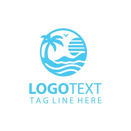 Beach logo Royalty Free Vector Image - VectorStock