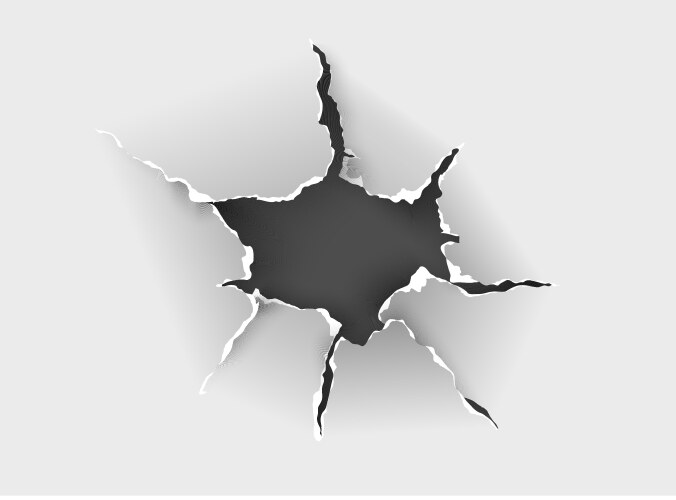 Hole in paper Royalty Free Vector Image - VectorStock